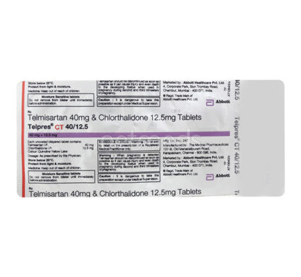 Telma CT 40/12.5 Tablet_GLENMARK PHARMA - Fitbynet