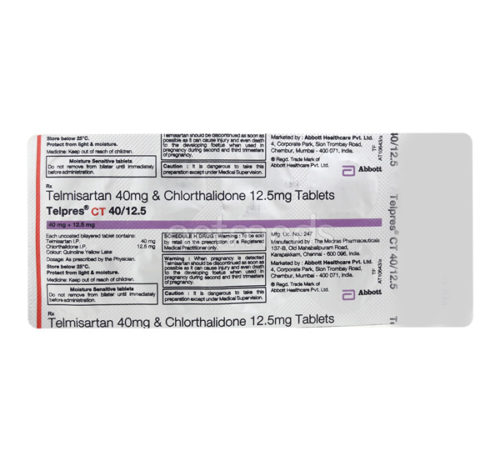 Telma CT 40/12.5 Tablet_GLENMARK PHARMA - Fitbynet