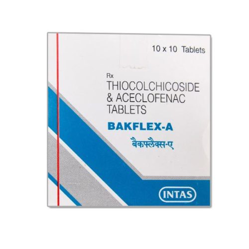 Bakflex A 100mg/8mg Tablet_INTAS - FITBYNET.COM