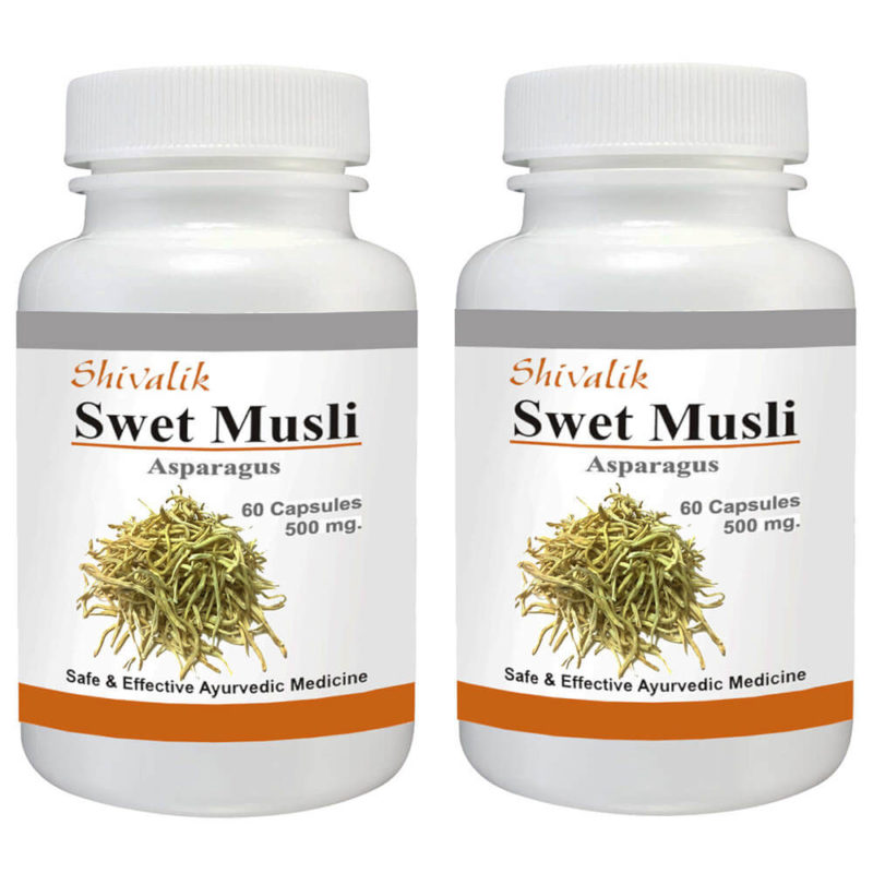 Shivalik Herbals Swet Musli- Asparagus 500mg Capsule - Fitbynet