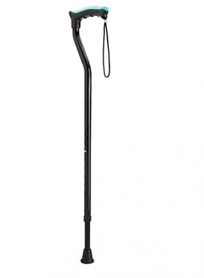 TYNOR Adjustable Walking Stick with Soft Top Handle - Black - Fitbynet